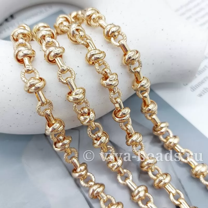 10 см Цепь 8 мм (толщина) позолота (7390-З) | | Заказать в интернет-магазине Viva Beads